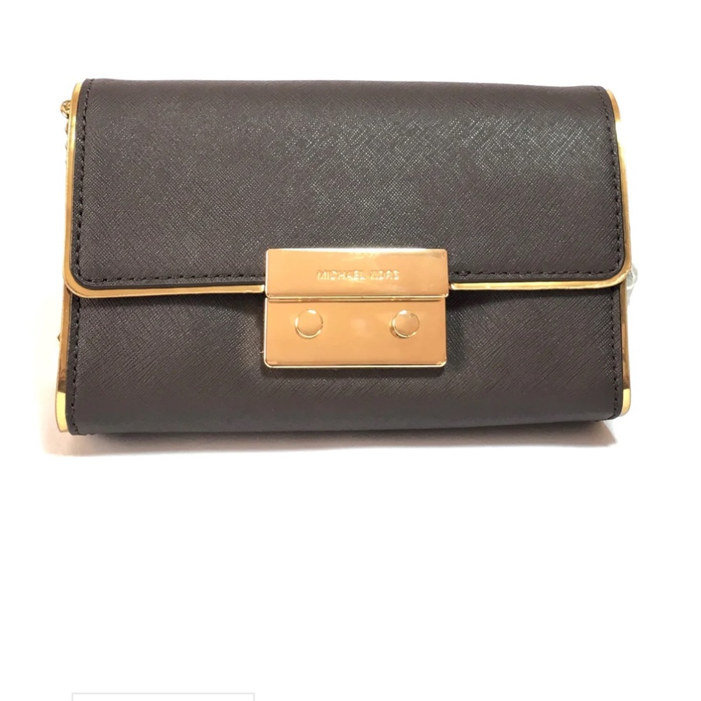 Michael Michael Kors Sloan Textured Brown Leather Wal… - Gem